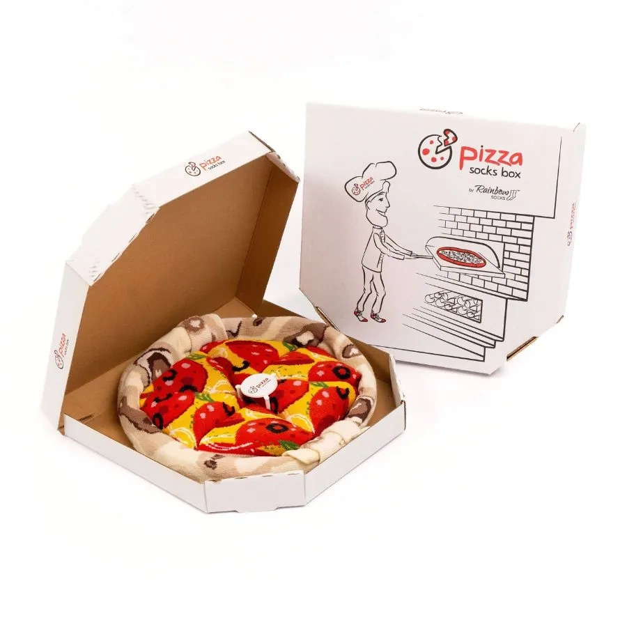 Socks in a pizza box, set of 4 pairs - Rainbow Socks®