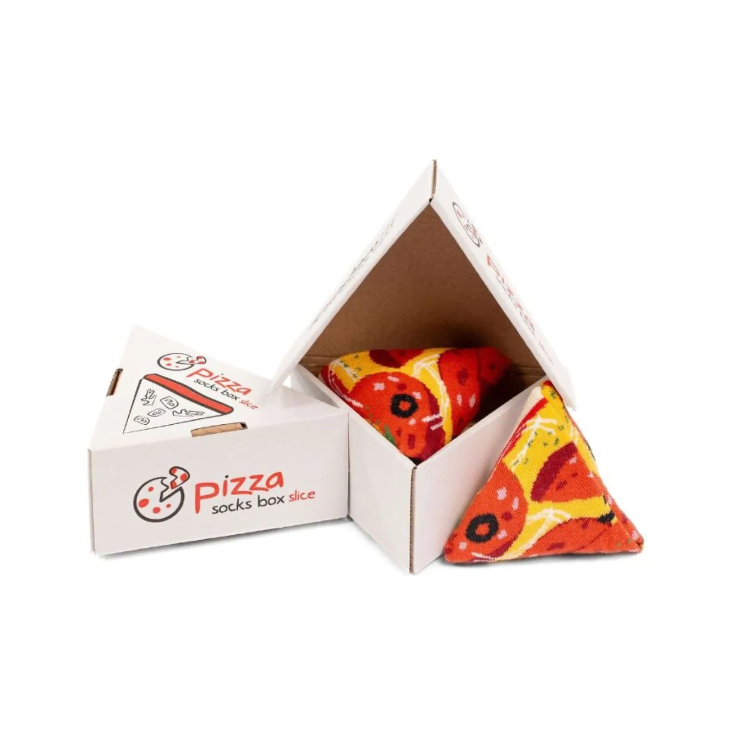 Pizza Socks Box Slice, 1 pair - Rainbow Socks®