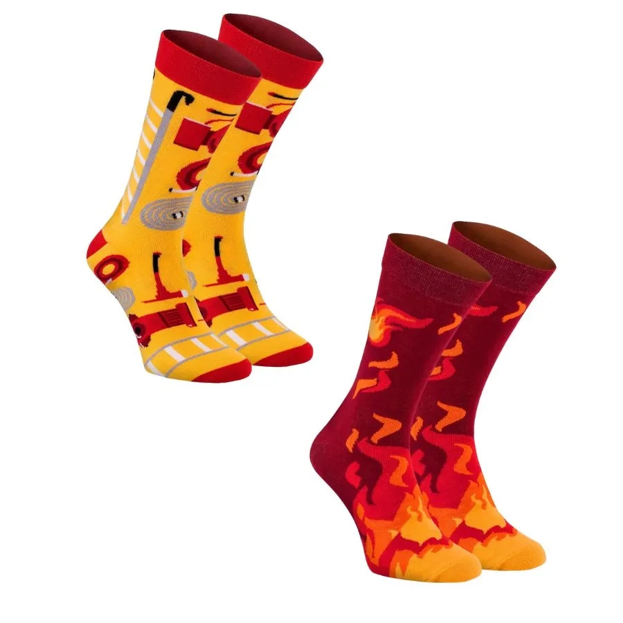 Gift firefighter socks box, 2 pairs - Rainbow Socks®