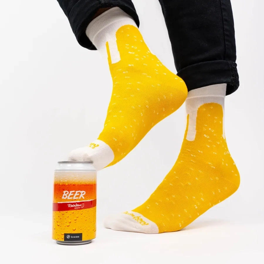 Beer socks in a can, fun gift socks- Rainbow Socks®
