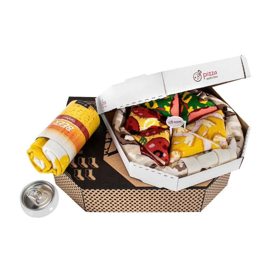 Pizza socks box for a gift - Rainbow Socks®